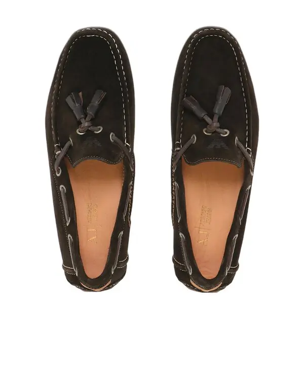 Armani Jeans Black Suede Tassel Driving Loafers Giorgio Armani Men main image 3