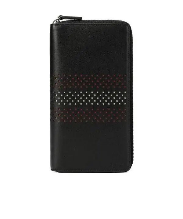 Bally Logo Zipper Wallet - Black