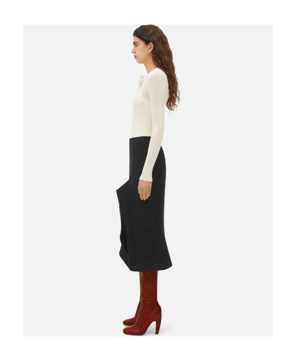 Bottega Veneta Structured Midi Skirt