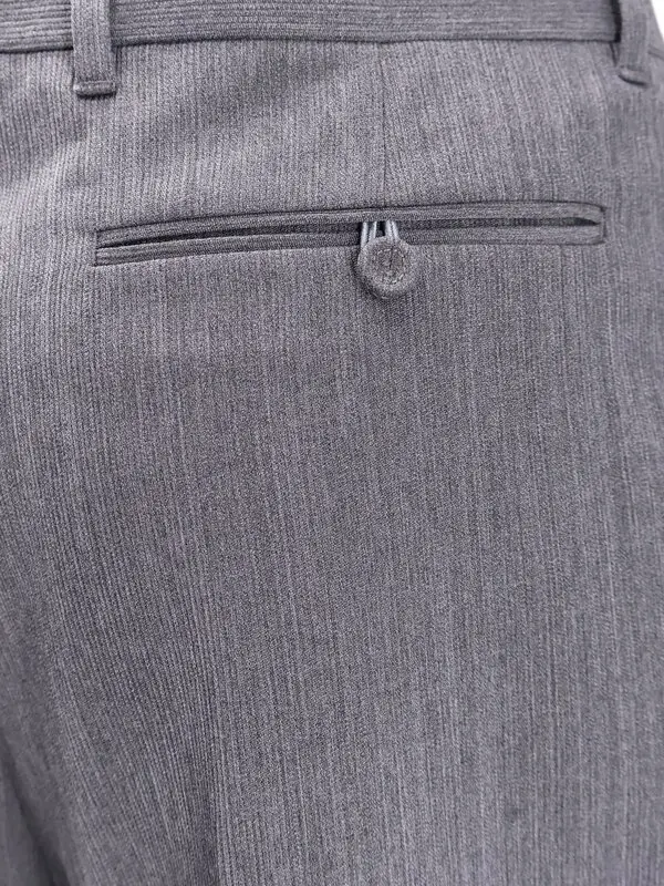Dior Pleated Loose-fit Trousers - Grey