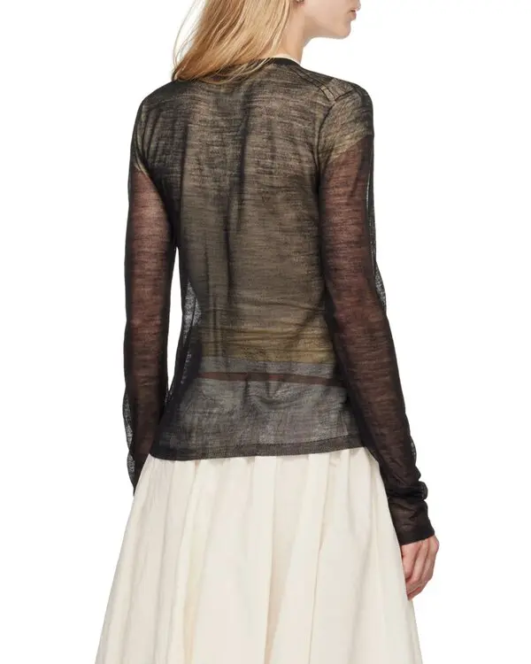 Acne Studios Fine-ribbed Sheer Cardigan