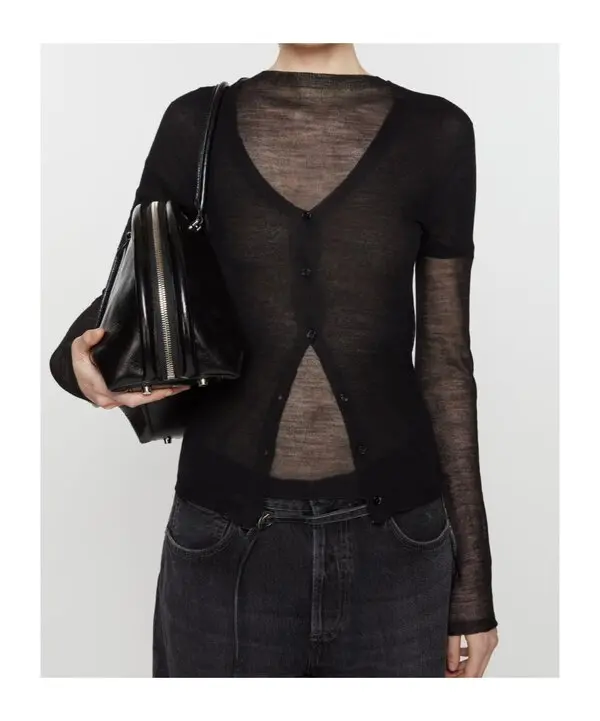 Acne Studios Fine-ribbed Sheer Cardigan
