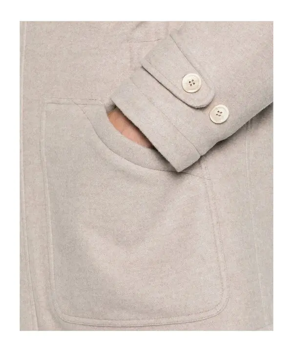 Brunello Cucinelli Single-breasted Coat With Fur Collar