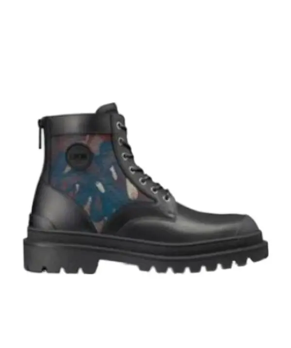 Dior Logo Combat Boots