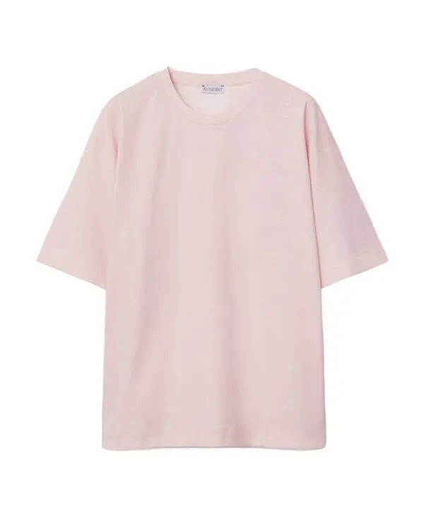 Burberry Equestrian Knight Printed Crewneck T-shirt - Pink