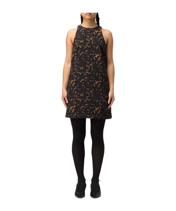 Theory Leopard Print Sleeveless Mini Dress