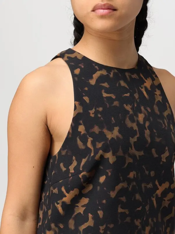Theory Leopard Print Sleeveless Mini Dress