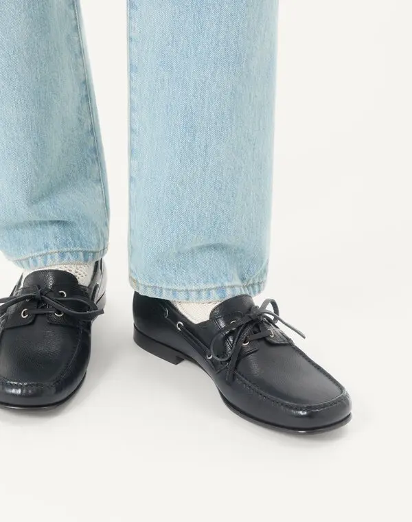 Valentino Garavani Square Toe Slip-on Loafers - Black