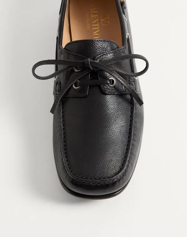 Valentino Garavani Square Toe Slip-on Loafers - Black