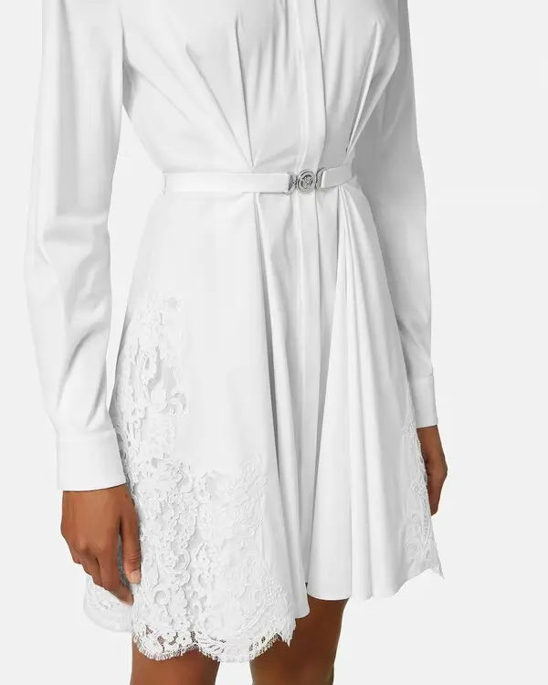 Versace Lace Insert Shirt Dress - No