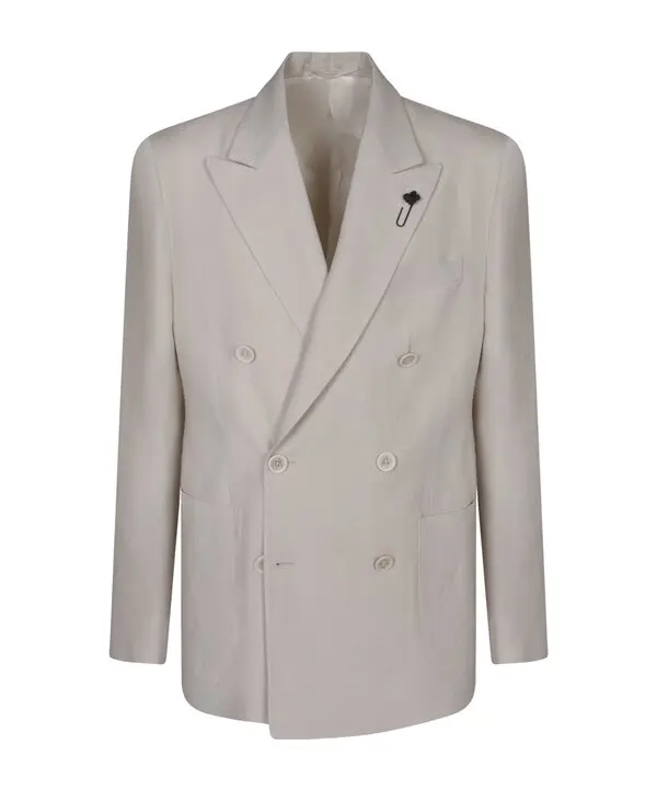 LARDINI Double-breasted Tailored Suit - Gray