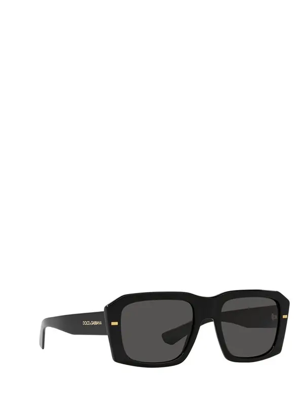 Dolce & Gabbana Square Frame Sunglasses With Logo Detail - Black