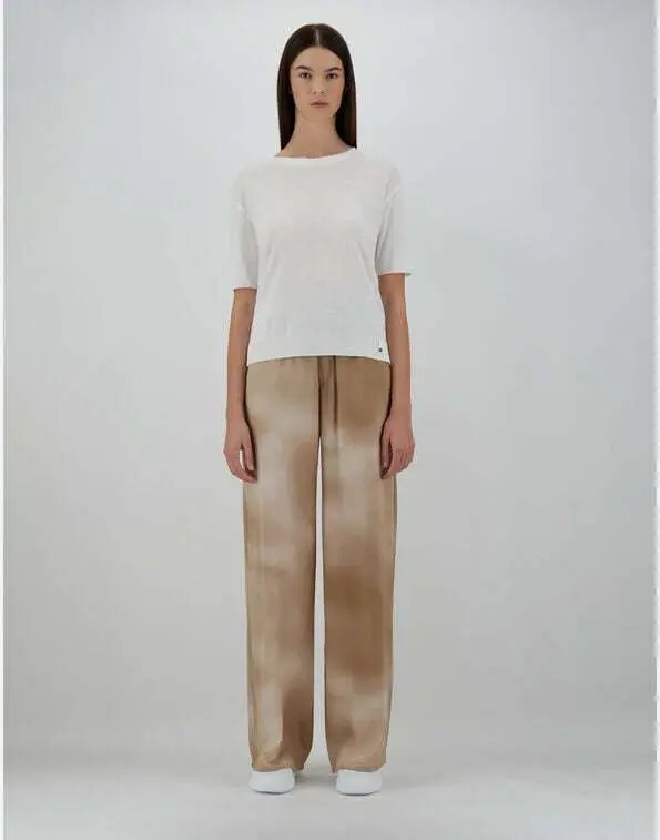 Herno Crewneck Knit Top With Short Sleeves