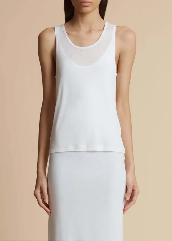 Khaite Johnnie Ribbed Tank Top
