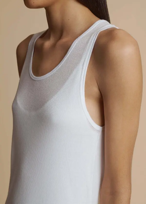 Khaite Johnnie Ribbed Tank Top