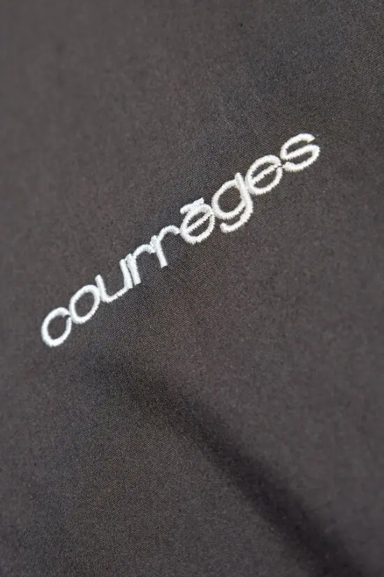 COURREGES Long Sleeve Zip Up Jacket - Black