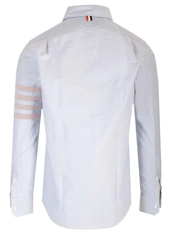 Thom Browne 4-bar Stripe Curved Hem Shirt