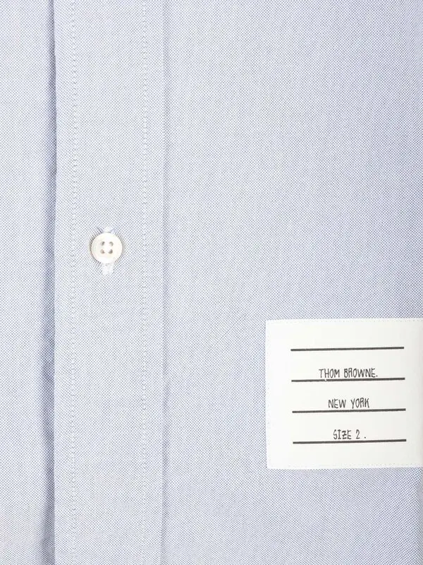 Thom Browne 4-bar Stripe Curved Hem Shirt