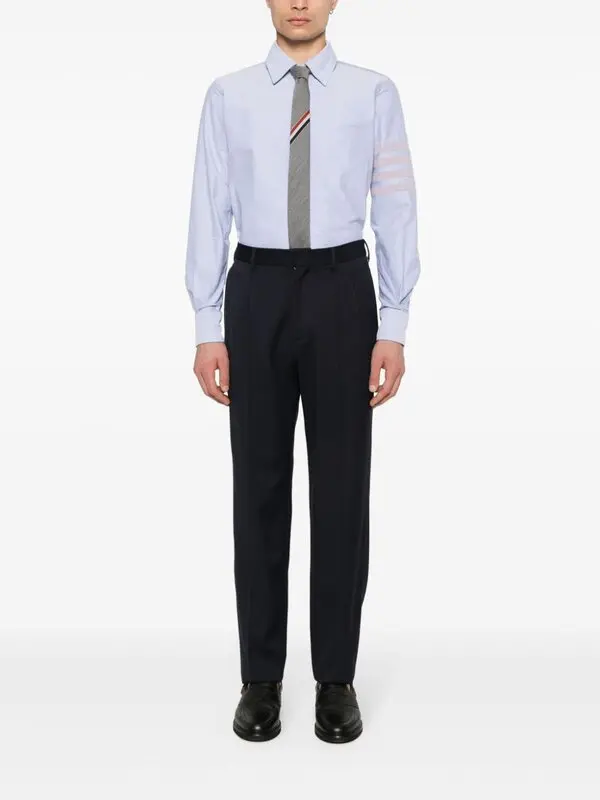 Thom Browne 4-bar Stripe Curved Hem Shirt