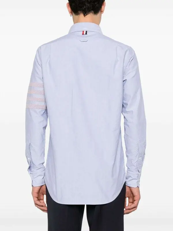 Thom Browne 4-bar Stripe Curved Hem Shirt