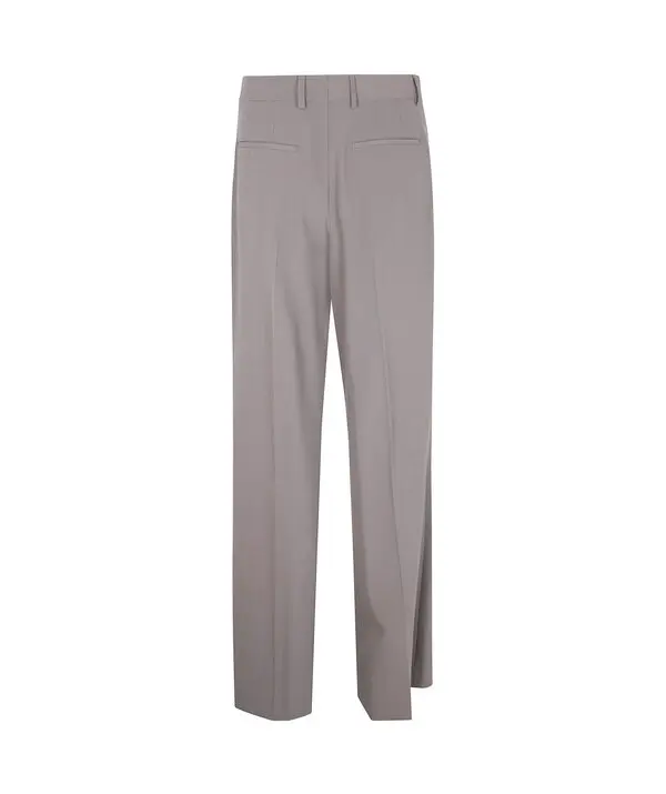 Dries Van Noten Panrom Pleated Trousers - Cement