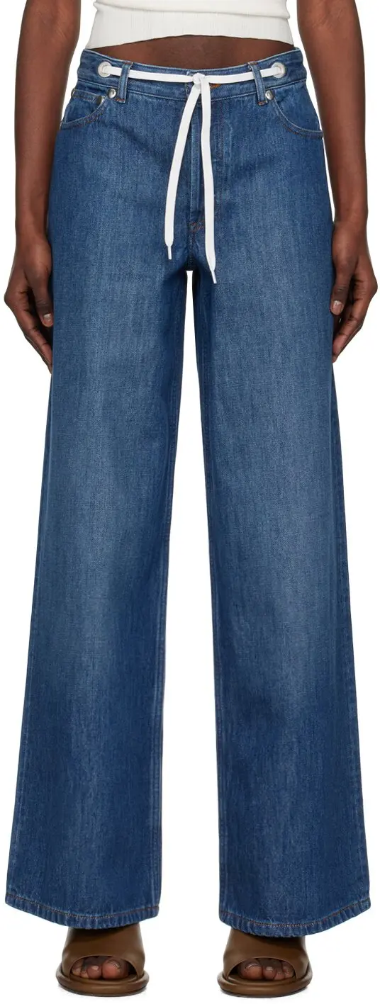 A.p.c. Drawstring Wide Leg Jeans
