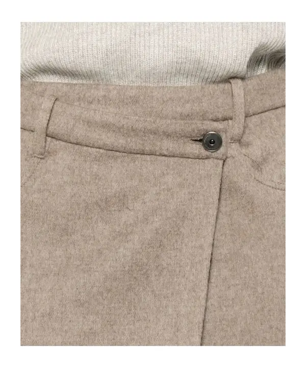 Brunello Cucinelli Wrap Buttoned Skirt
