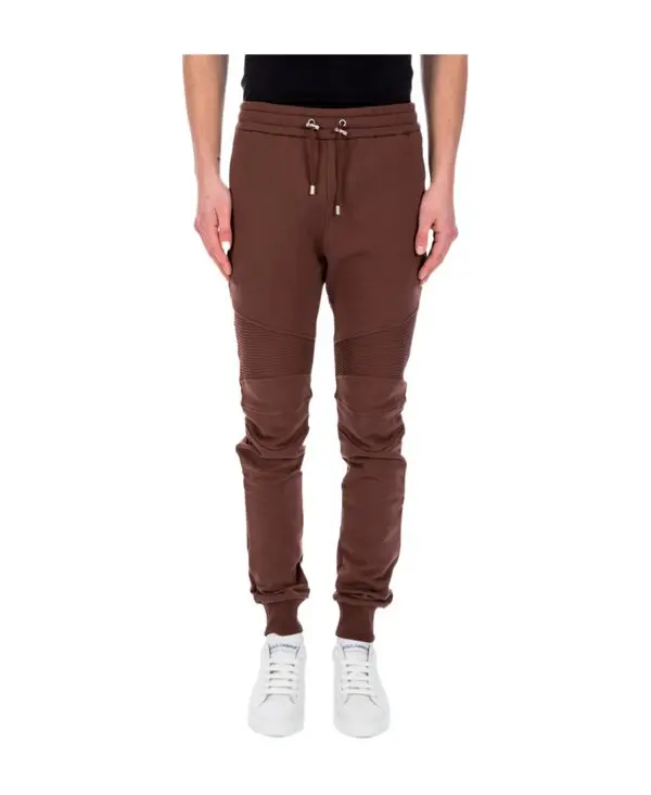 Balmain Logo Printed Drawstring Track Pants - Red