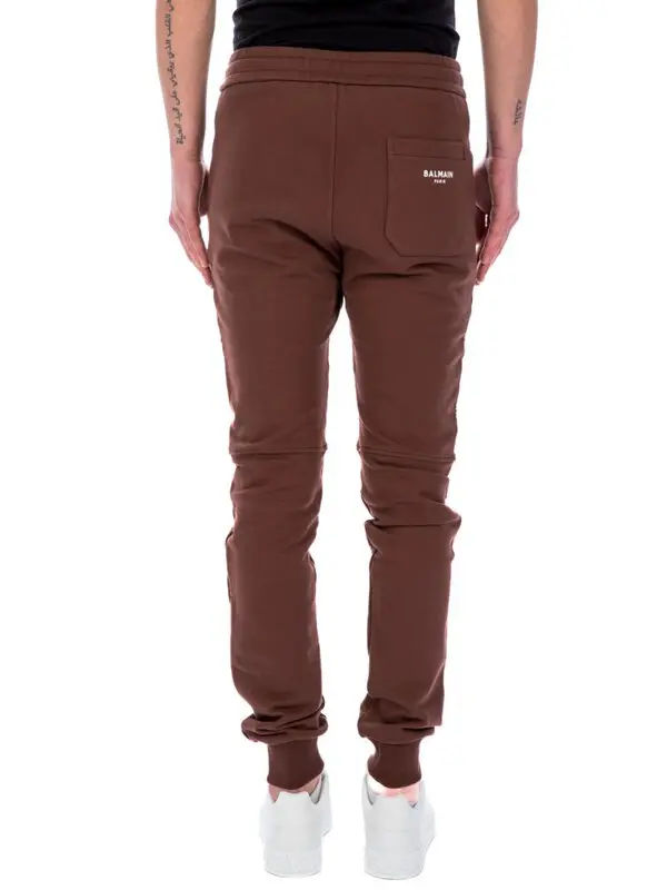 Balmain Logo Printed Drawstring Track Pants - Red