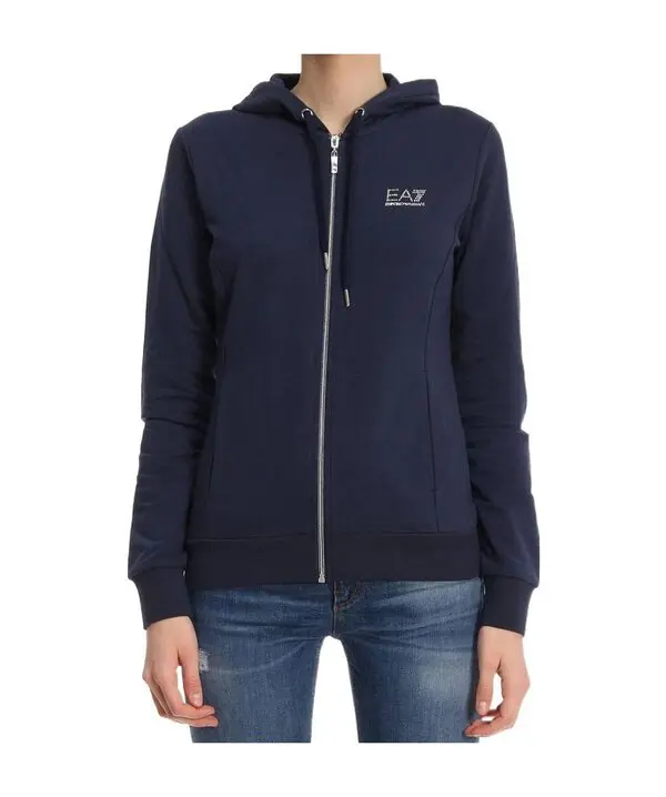 EA7 Hooded Jacket With Logo Details