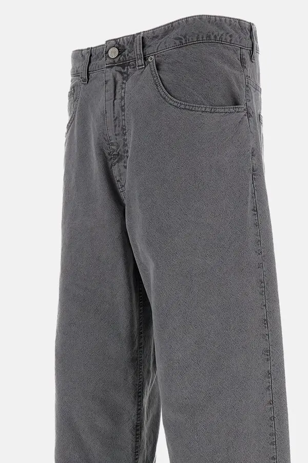 MAISON MARGIELA Logo Patch Wide Leg Jeans - Grey