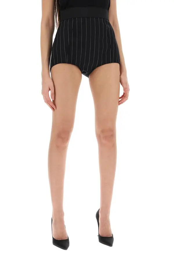 Dolce & Gabbana High Waisted Pinstripe Shorts