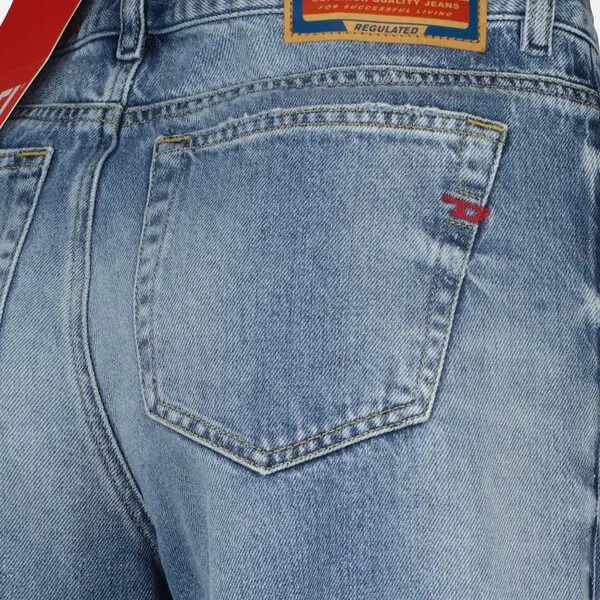 DIESEL® Wide-leg Distressed Jeans - Blue