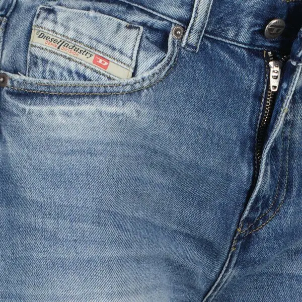 DIESEL® Wide-leg Distressed Jeans - Blue