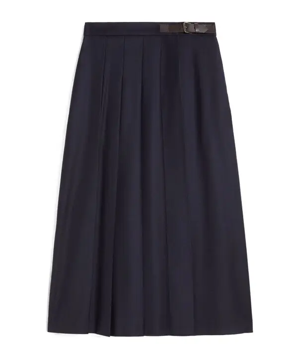 Max Mara Fastoso Pleated Midi Skirt