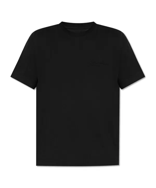 Givenchy Logo Embossed Crewneck T-shirt - Black
