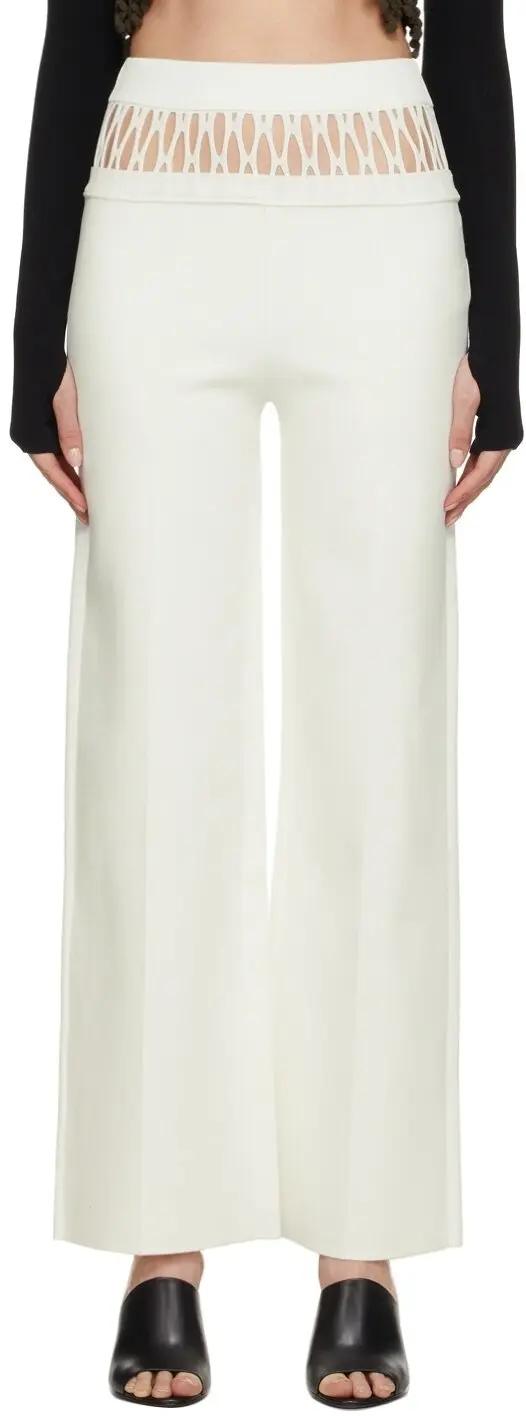 DION LEE Paneled Suspend Trousers - White