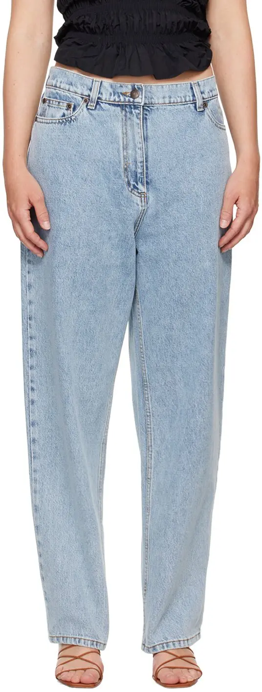 Magda Butrym Loose Leg Denim Jeans