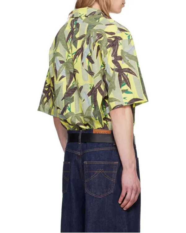 Kenzo Chiku-rin Camo Hawaiian Short Sleeved Shirt - Green