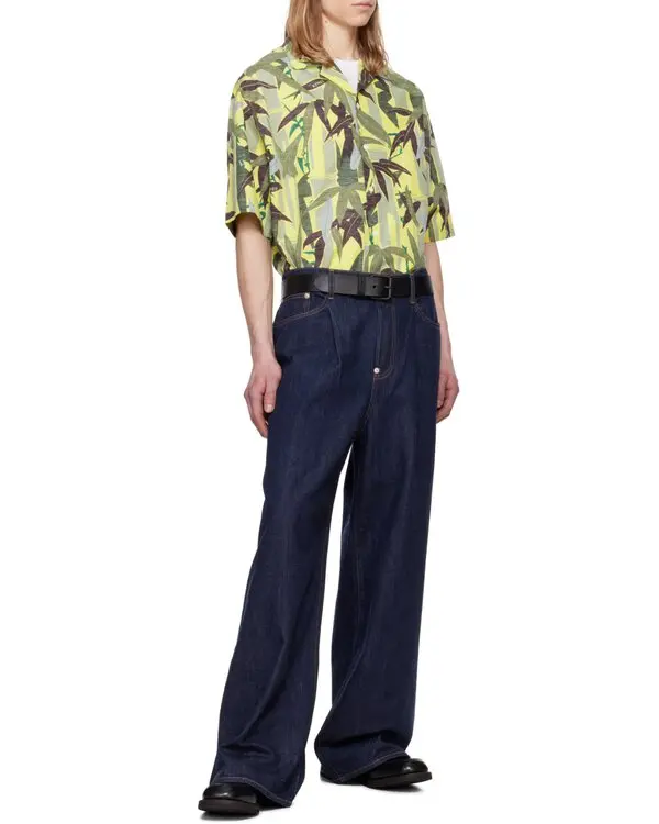 Kenzo Chiku-rin Camo Hawaiian Short Sleeved Shirt - Green