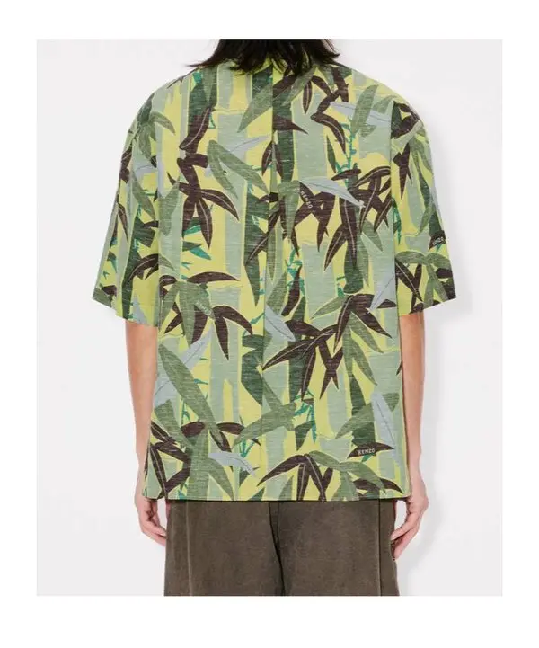 Kenzo Chiku-rin Camo Hawaiian Short Sleeved Shirt - Green
