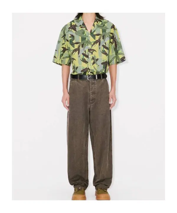 Kenzo Chiku-rin Camo Hawaiian Short Sleeved Shirt - Green