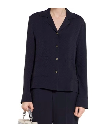 Gucci Collared Long-sleeve Shirt - Dark Blue