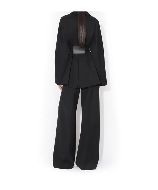 Alaïa Tailored Wide Leg Pants With Drawstring Waist