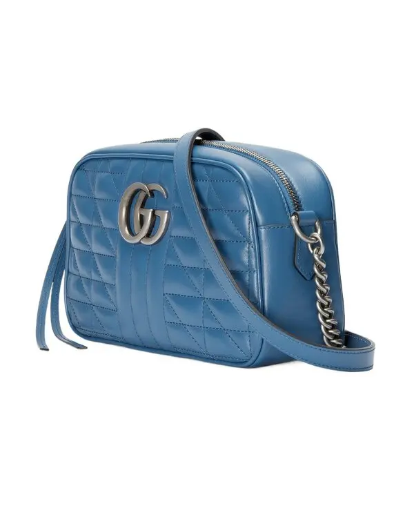 Gucci Gg Marmont Matelassé Shoulder Bag - Blue