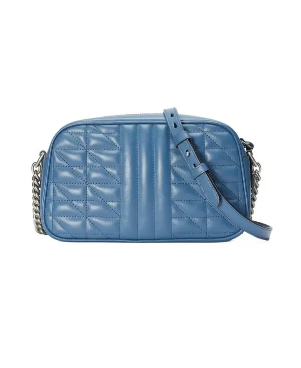 Gucci Gg Marmont Matelassé Shoulder Bag - Blue