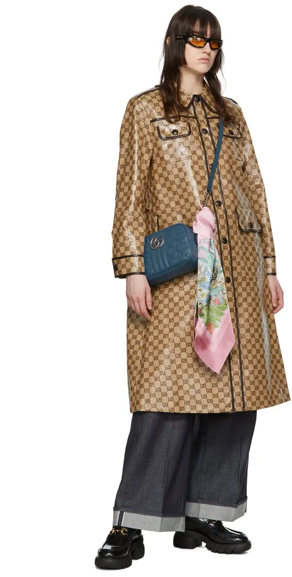 Gucci Gg Marmont Matelassé Shoulder Bag - Blue