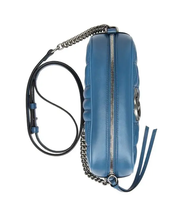 Gucci Gg Marmont Matelassé Shoulder Bag - Blue