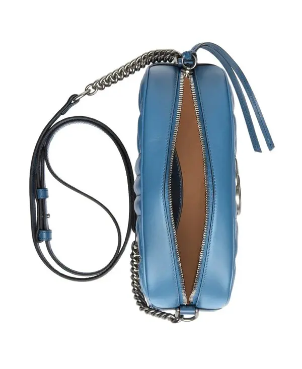 Gucci Gg Marmont Matelassé Shoulder Bag - Blue