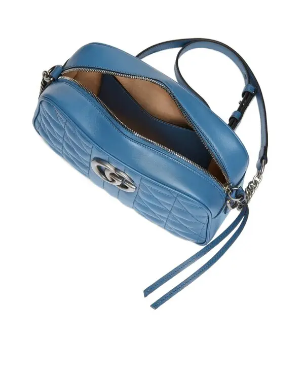 Gucci Gg Marmont Matelassé Shoulder Bag - Blue